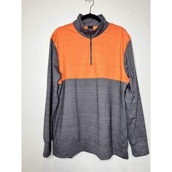Dunning Golf | Shirts | Dunning Golf 4 Zip Pullover Fidden Orange Grey ...